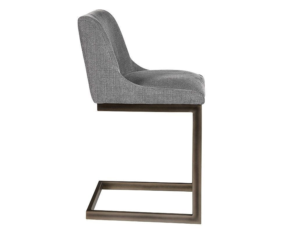 Holly Counter Stool- Zenith Graphite Grey – House of Sleek