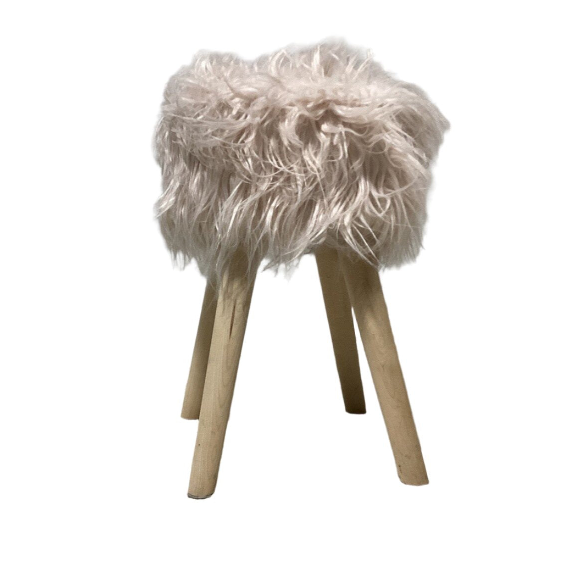 Pink fluffy stool-OPEN BOX – House of Sleek